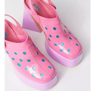 koi | Shoes | Koi Candyfloss Power Alien Heeled Clogs In Pink | Poshmark